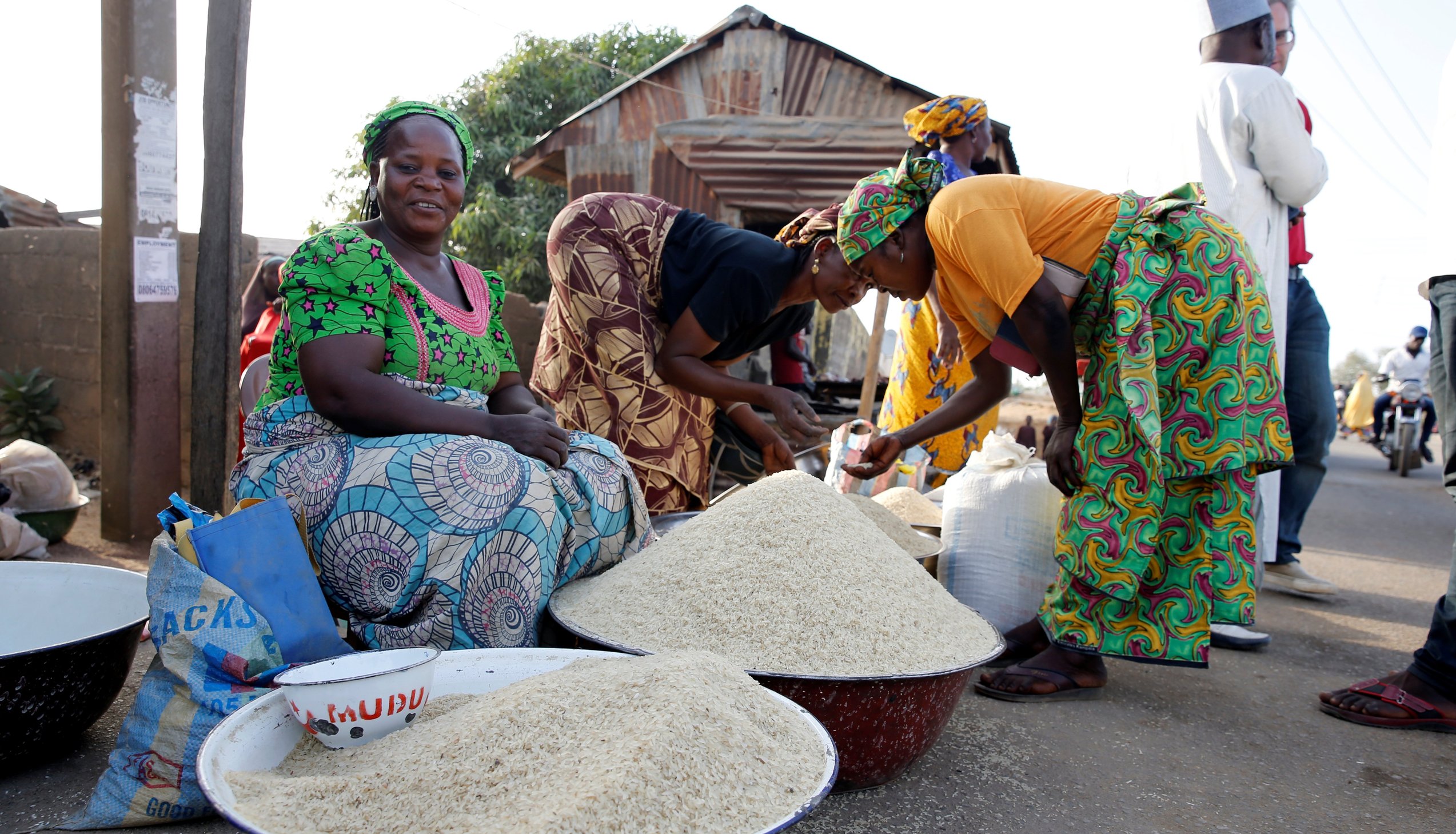 Ghana and Nigeria run the great rice race